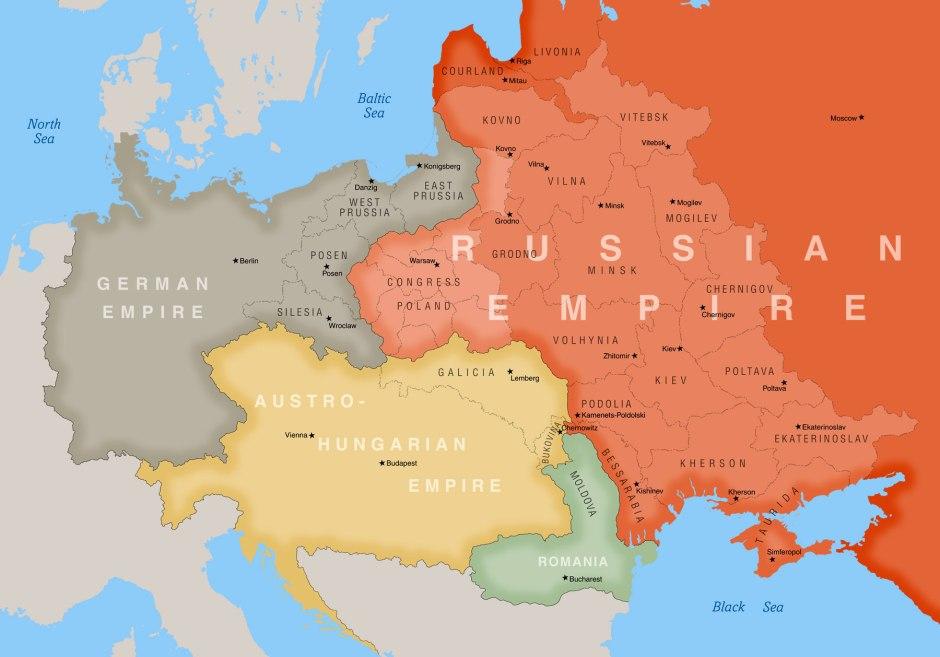 Mapa de Polonia 1900 - Mapa de Polonia 1900 (Europa del Este - Europa)